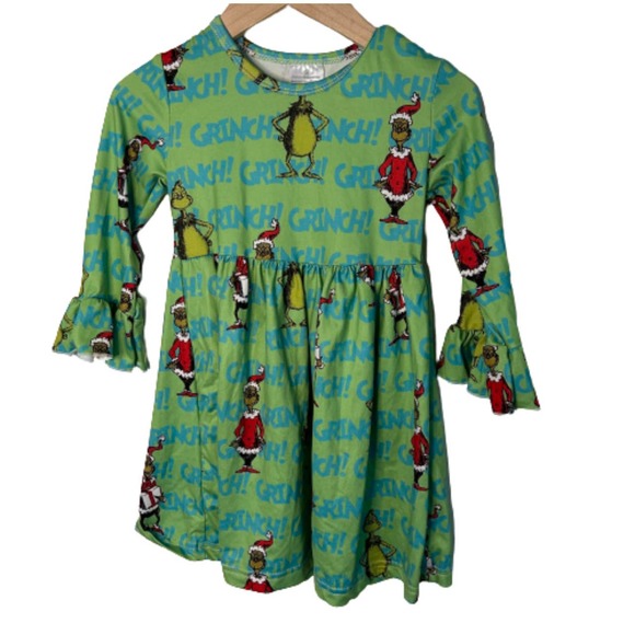 N/A | Dresses | How The Grinch Stole Christmas Green Cotton Holiday ...